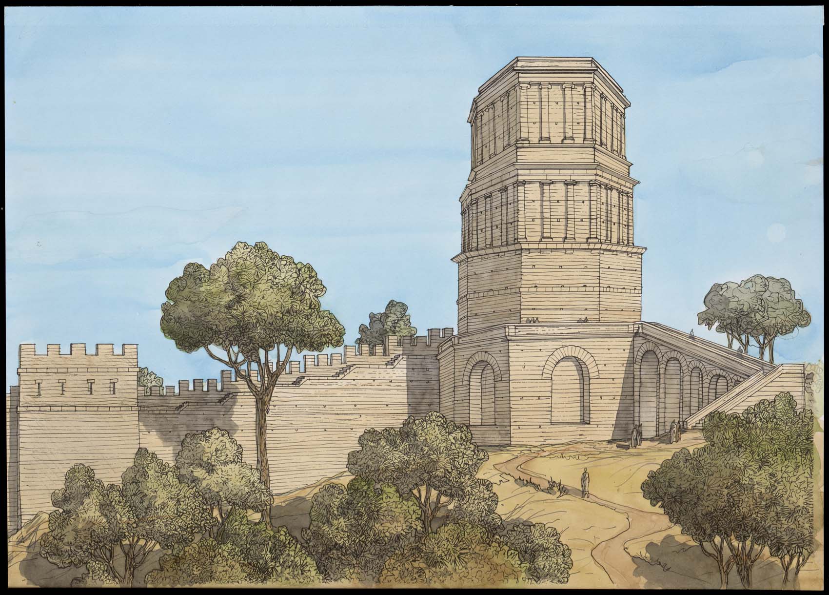 Nemausus (Nîmes), the Magne Tower - Jean-Claude Golvin